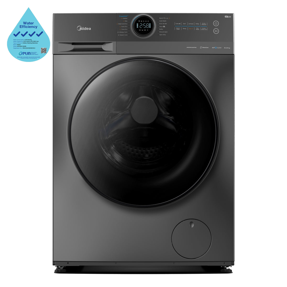 Midea MF200D100WB 10/7KG WASHER DRYER (4 TICKS) – Mega Discount Store